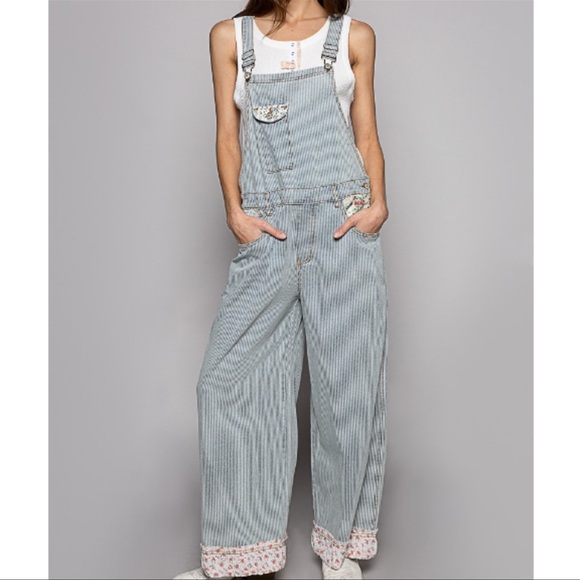 POL | Pants & Jumpsuits | Pol Blue Light Denim Overalls Relaxed Fit ...